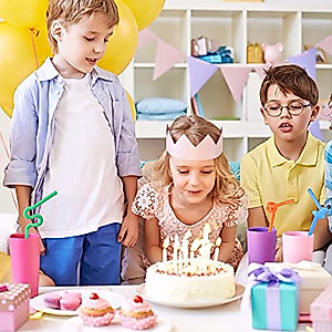 200 Pcs Disposable Drinking Straws, Colorful Long Flexible Bendy Straws (0.23'' diameter and 10.2" long)