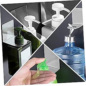 Alipis 2pcs Shower Gel Hanger Shelving Brackets Wall Mount Shelves Hand Wash Dispenser Shower Holder Storage Unit Metal Shelving Heavy Duty Bottle Holder Shampoo Bottle