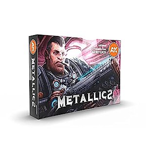 AK Interactive Metallics Set - Plastic Model Building Paints and Accessories # 11608