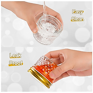 moniko Mini Mason Jars, 4 oz Mason Jars With Lids,12 PACK Small Glass Jars Ideal for Food Storage, Jam, Spice,Candle,Honey,Wedding Favors