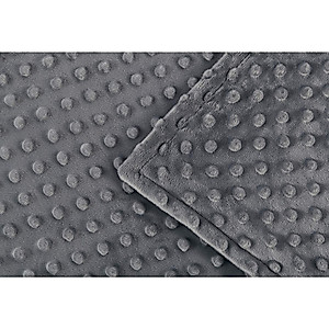 RelaxBlanket 60''x80'' Duvet Cover for Weighted Blanket | Premium Super Soft Minky Dot | Dark Grey