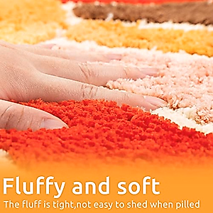 NOTASA Boho Bathroom Rugs Half Circle Bath Mat Cute Bohemian Bath Rug for Bedroom Large Carpet Home Decor Non-Slip Semi Round Shower Rug Funny Washable Indoor Floor Door Mat Sun Retro 20x37inch