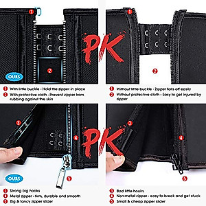 ASHLONE Latex Waist Trainer Corset Underbust Sport Cincher Womens Workout Body Shaper Black