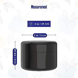 Black Jars With Lids, 2 Oz Jars With Lids, Cosmetic Jars, Cosmetic Containers With Lids, Body Butter Containers, Black Jar, Black Container, Small Jars, Lotion Jars, For Cream, Salve, Makeup, 24 Pack