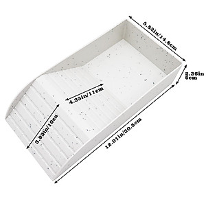 Tortoise Water Pool with Climbing Ramp, Turtle Climbing Toy, Reptile Habitat, Reptile Tank Supplies, Aquarium Cage Accessories for Reptiles Amphibians 12 × 6 × 2.4"