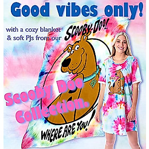 INTIMO Scooby Doo Where are You? Tie-Dye Silk Touch Throw Blanket