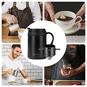 Vacuum Insulated Tumbler - Travel Coffee Mug Leak-Proof Lid | Coffee Mug | Heat Resistant 304 Stainless Steel | 2-Layer Non-Slip Base Drinkware for 12+ Hours Cold & 6+ Hours Hot Beverage Retention