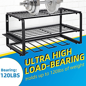 MASTLU Tools Storage Organizer,Wall Mounted Power tool,Drill Holder, Storage Rack, Utility Racks,Garage Storage,Heavy Floating Duty Metal Organizer,Warehouse DIY Work Station Black