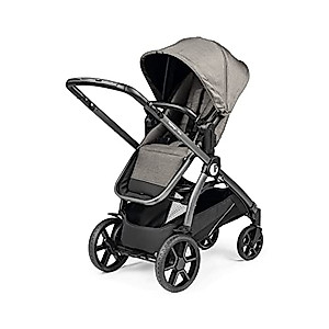 Peg Perego Ypsi – Compact Single to Double Stroller – Compatible with All Primo Viaggio 4-35 Infant Car Seats & Ypsi Bassinets - Made in Italy - City Grey (Grey)