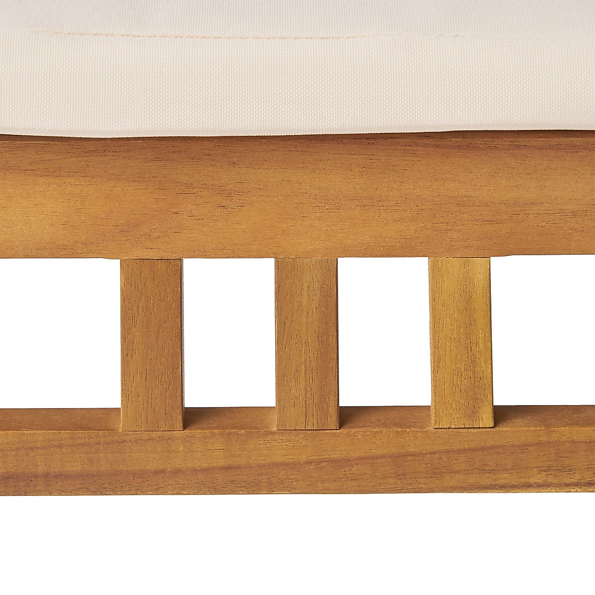 GDFStudio Outdoor Wooden Dining Chairs with Cushions (Set of 2), Cream and Finish