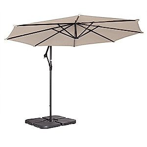 Coolaroo Umbrella Base, Water Base for Backyard and Patio Umbrellas, Pack of 4