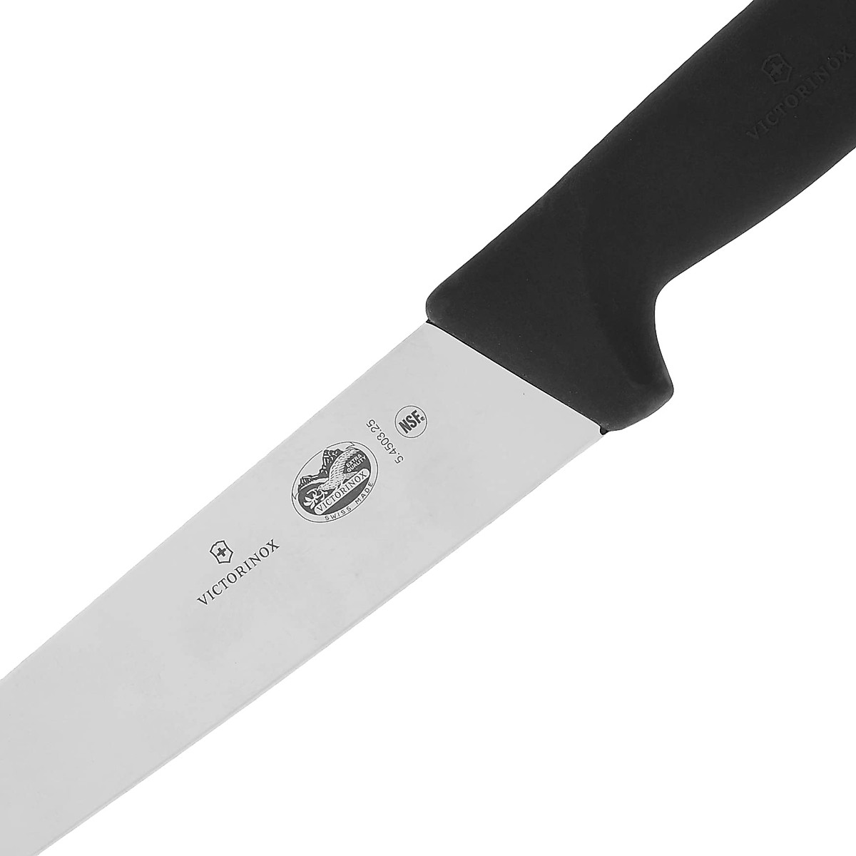 Victorinox Blade1 Fibrox Pro Black Carving-Straight 10" Semi-Flexible Pointed Blade 1" Width at Handle, 10 inch, Multi