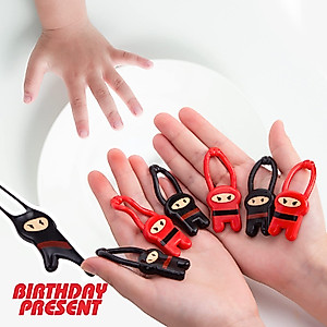 Shindel 40PCS Stretchy Flying Ninjas, Funny Elastic Slingshot Ninja Toys for Boys Girls Great Birthday Gifts Party Favors Classroom Exchange Gift for 8-12