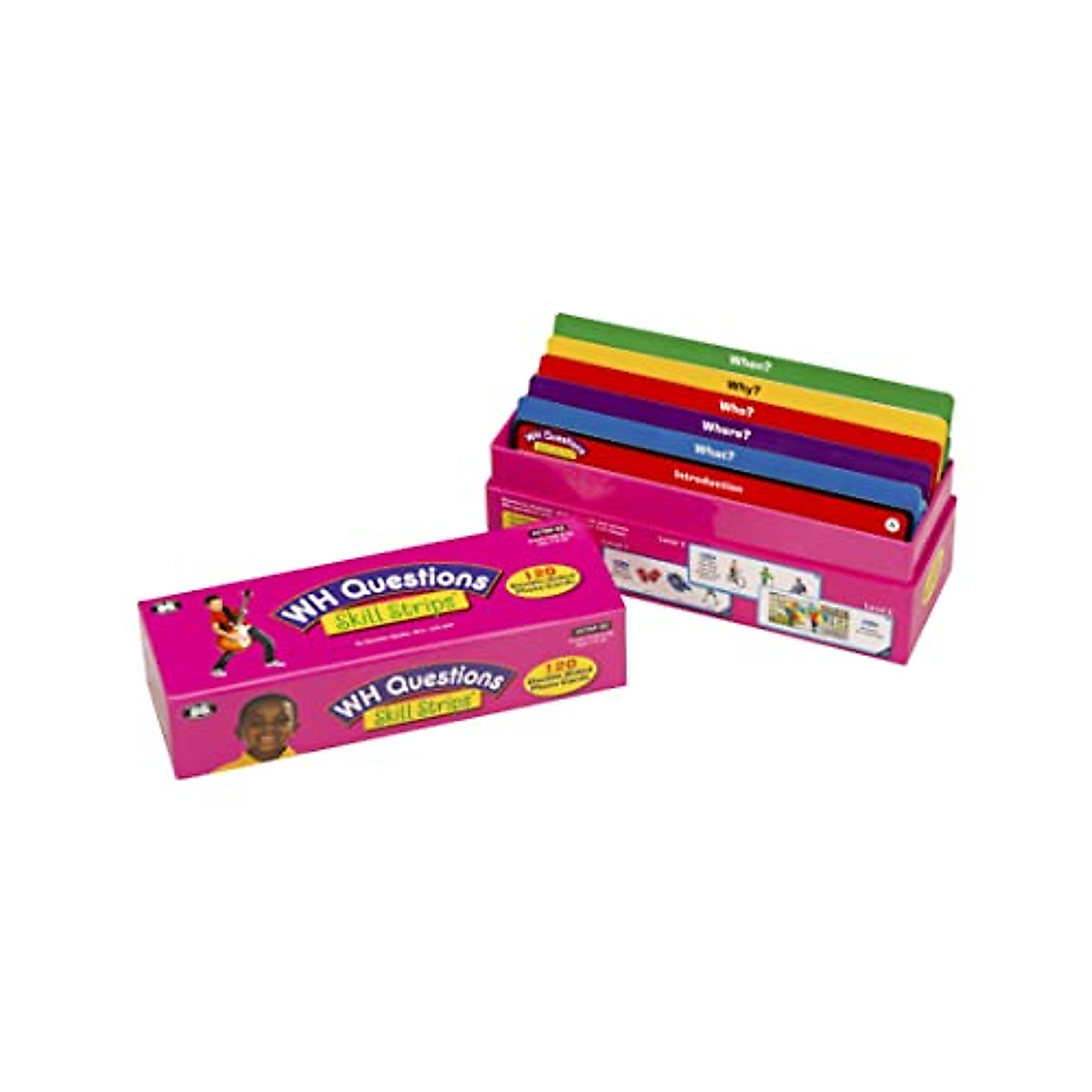 Super Duper Publications | WH Questions Skill Strips® Photo Cards | Educational Learning Resource for Children | Practice Expressive and Receptive Language Skills