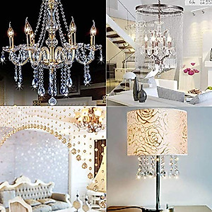 H&D Pack of 12 Clear Crystal Chandelier Lamp Lighting Drops Pendants Balls Prisms Hanging Glass Prisms Parts Suncatcher Home/House Decor