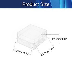 2Pcs 18350 Battery Case Battery Storage Box Organizer Battery Storage Case Holder for 18350, Transparent,Aicosineg