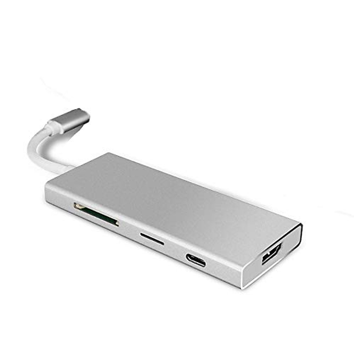 XUNMAIFHB Portable Docking Station,Type-c to hdmi Converter 4K Docking Station USB3.0 Converter Seven in one HUB Type C (only Charg) + USB3.0 3 + HDMI + TF + SD Fast Transmission