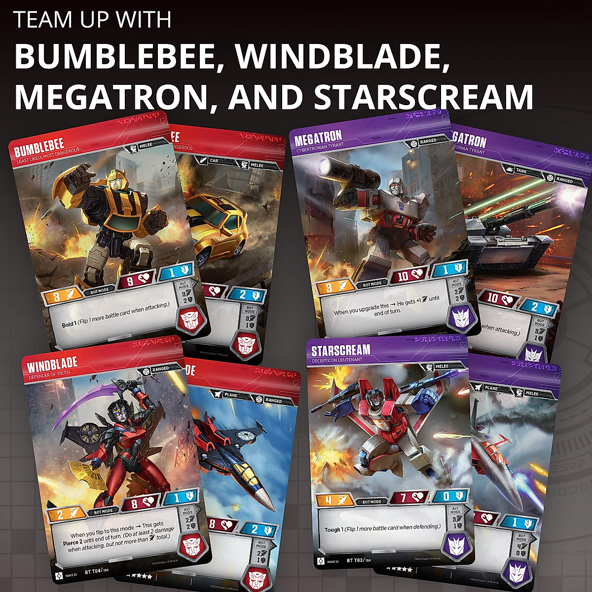 Transformers TCG: Bumblebee Vs. Megatron 2-Player Starter Set | 1 Ready-to-Play Deck | 44 Cards Incl. Bumblebee