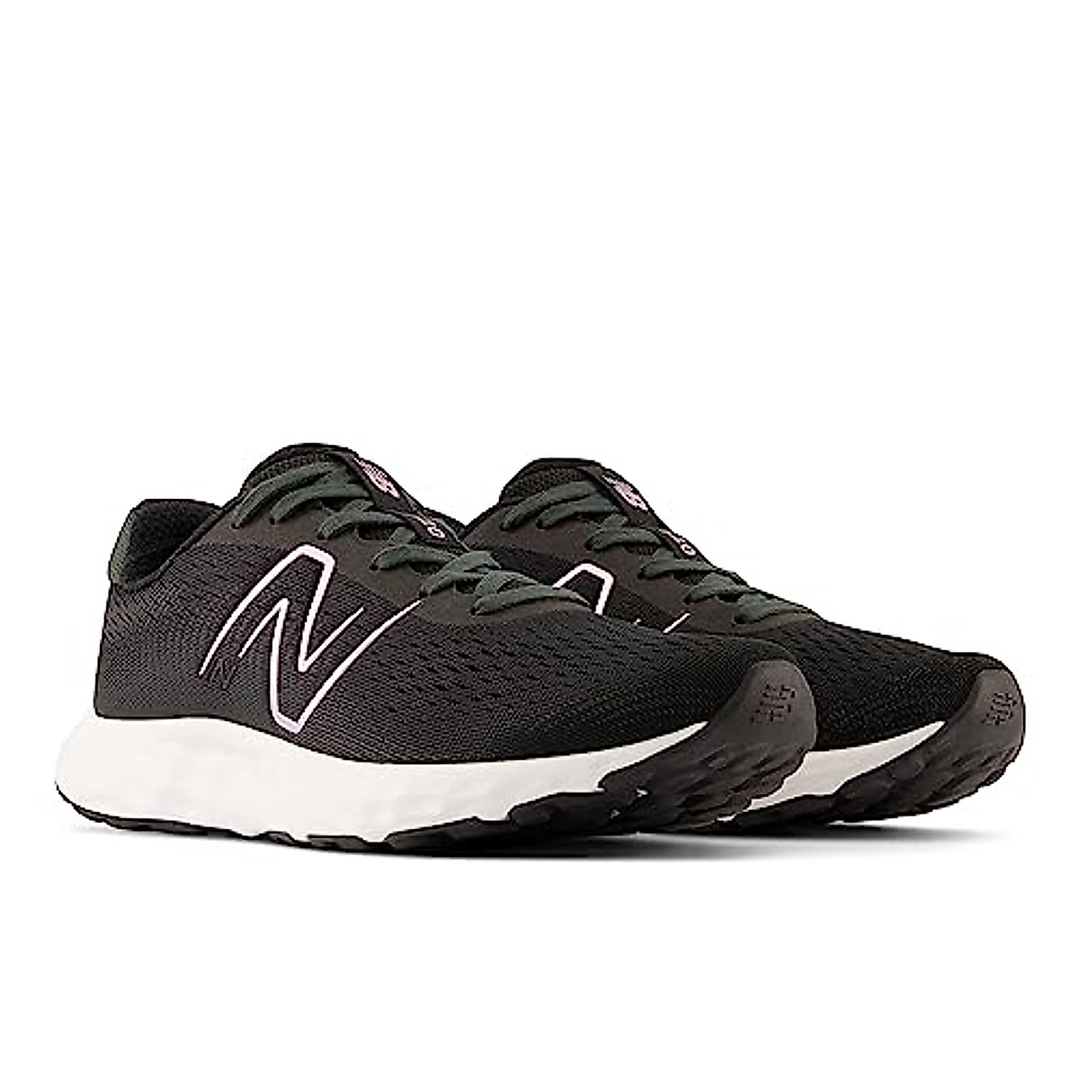 New Balance Women's 520 V8 Running Shoe, Black/White, 8