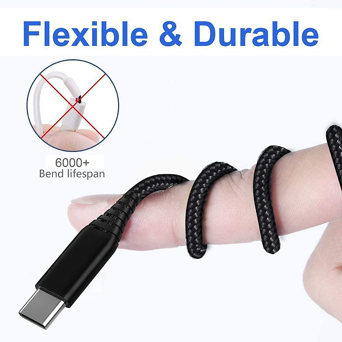 USB Type C Charger Cable 6FT+10FT,Charging Cord for Samsung Galaxy S22 S23 Plus Ultra FE A52 5G A02S A04S A14 A12,Tab A8 10.5 2022,Tab S8 Tablet,Moto G Stylus/G Power/TCL 30 XE 5G/20 SE,3A Fast Charge