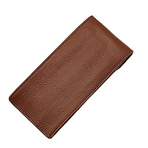 Coffee Leather Fountain Pen Case Pouch 3 Separate Slot Pen Organizer Carrying Holder