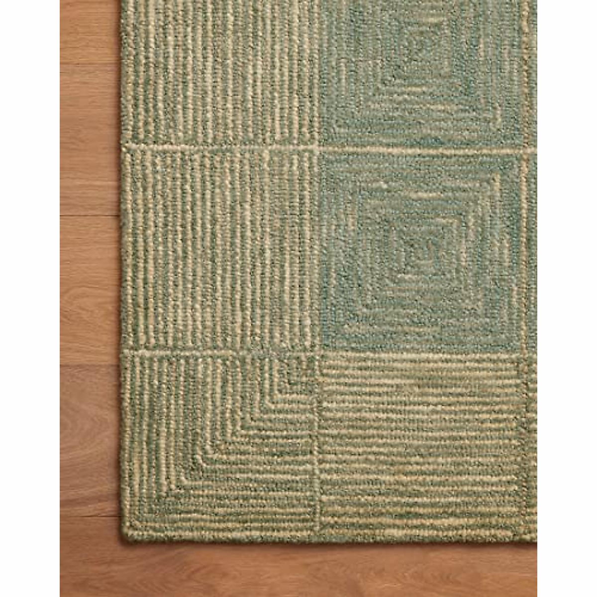 Loloi Chris Loves Julia x Francis Collection FRA-02 Green/Natural, Contemporary 9'-3" x 13' Area Rug