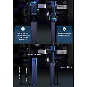 AVERZELLA Graphics Card GPU Brace Support, Height Adjustment Video Card Sag Holder Bracket, GPU Stand, Universal VGA Graphics Card Holder