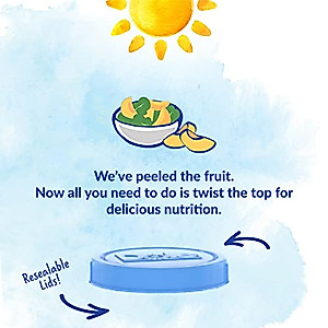 Dole Fruit Jars, Yellow Cling Sliced Peaches in 100% Fruit Juice, Gluten Free, Pantry Staples, 23.5 Oz Resealable Jars, (Pack of 8)