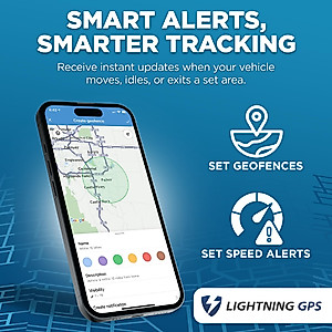 Lightning GPS Easy Wired 4G Vehicle GPS Tracker – Hardwired Hidden Tracking Device, Waterproof, Covert, Real-Time Fleet Security for Cars, Trucks, Motorcycles & Vehicles - Subscription Required