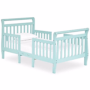Dream On Me Emma 3-In-1 Convertible Toddler Bed In Mint, Converts To Two Chairs And-Table, Low To Floor Design, JPMA Certified, Non-Toxic Finishes, Safety Rails
