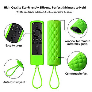 [2 Pack] Fire Stick Remote Cover |Fire Stick 4K Max |FIRE Stick 4K+ 2022 | firestick Lite | (2018-2022 Release (Limegreen+DeepSkyBlue)