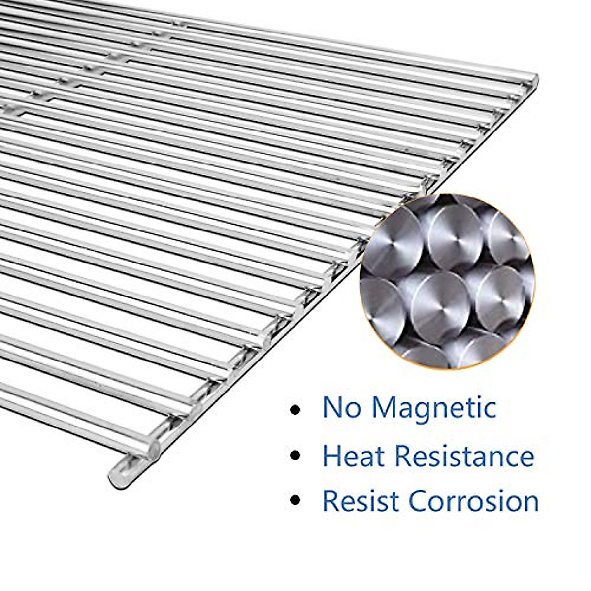 Cooking Grates for Nexgrill 720-0830H 720-0783C 720-0783E 720-0830D, Charbroil 463344015, 463449914, Master Forge 1010037, Kenmore 122.16119, Uniflame GBC981W, Stainless Grill Grates Replacement Parts