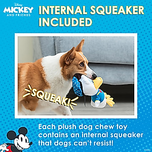 Disney for Pets Donald Duck Plush Squeaky Dog Toy 9in | Disney Dog Toys | Plush Squeaker Toy for Dogs Inspired by Donald Duck, Disney Mickey and Friends