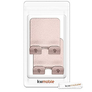 kwmobile 2x Razor Holder- Self-Adhesive Aluminum Alloy Shaver Wall Mount - Bathroom Organizer for Showers - Rose Gold