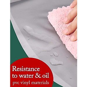 APRONNER Waterproof Plus Size Aprons for Women Men with Pockets Adjustable Durable Rubber Vinyl for Bib Kitchen Cooking Dish Washing Grooming Black Transparent