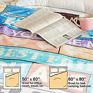 Gifts for Husband from Wife Throw Blanket Anniversary Christmas Personalized Gift for Him, Ultra Soft Fleece Blanket for Couch Travel 60'' x 50''