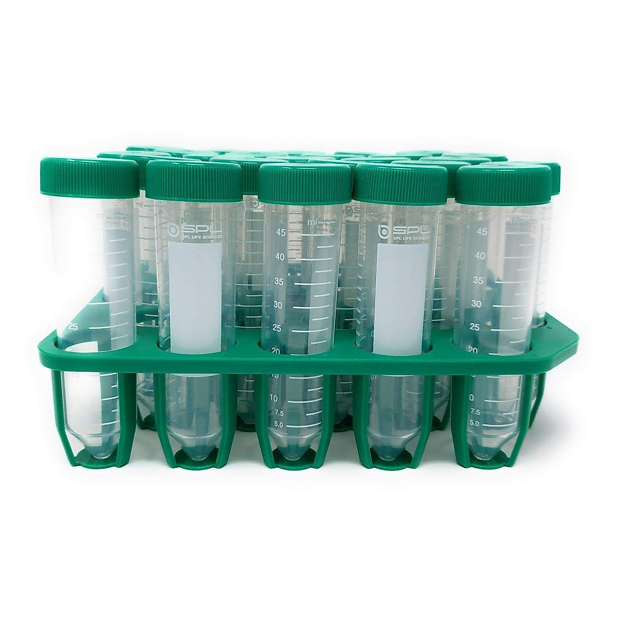 SPL 50ml Conical Centrifuge Tube PP/HDPE with PP Racks, Sterile, DNase/RNase - Free, (1 Rack (25 Tubes))