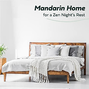 Mandarin Home Collection Ultra Soft Rayon Derived from Bamboo Plush Mattress Topper - Premium Mattress Pad - King
