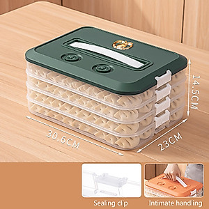3 4 Layer Storage Box Food Containers Holder With Lid Refrigerator Froze Dumpling Storage Box