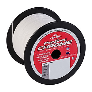 Berkley ProSpec® Chrome Premium Hollow Braid Superline, White, 130lb | 58.9kg, 500yd | 457m Fishing Line, Suitable for Saltwater Environments
