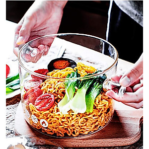 Jucoan 1.5L/50oz Glass Saucepan with Cover, Heat Resistant Stovetop Glass Cooking Pot with Lids for Pasta Noodle, Soup, Milk, Baby Food, Glass Cookware Gift for Housewarming, Wedding, Birthday