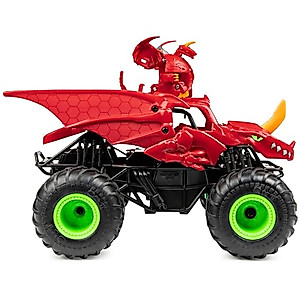Monster Jam, Bakugan Dragonoid Remote-Control Monster Truck, Kids Toys for Boys and Girls Aged 4 and Up, 1:24 Scale