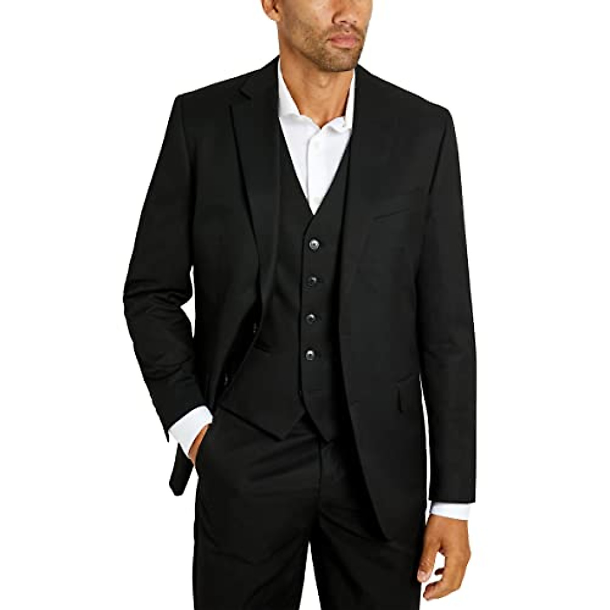 Van Heusen Men's Jacket, Jet Black, 40 Regular