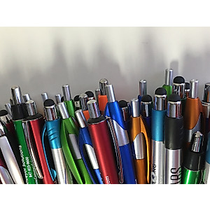 100 Lot Misprint Ink Pens with Soft Tip Stylus for Touch Screen, Assorted Barrel