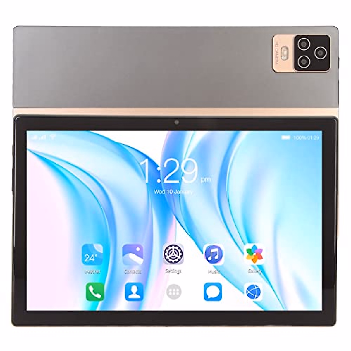 Airshi 10.1 Inch Tablet, 8GB RAM 256GB ROM 100-240V 2 in 1 FHD Tablet 8 Core CPU for Reading (US Plug)