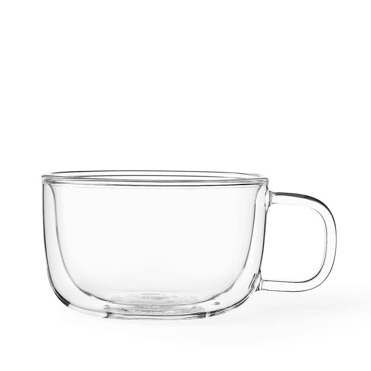 Viva Classic Double Wall Glass Insulated Coffee Mugs - Cappuccino Cups Set of 2-14 oz / 350ml Tea Cups