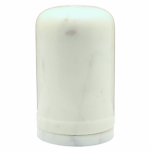 KC KULLICRAFT White Marble Toothpick Stick Holder with Lid , Toothpick Dispenser For Kitchen , Toothpick Case Stand 3.25 X 2 ( Inch ) White