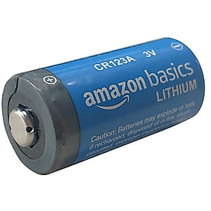 Amazon Basics 12-Pack Non-Rechargeable CR123A Lithium Batteries, 3 Volt, Up to 10-Year Shelf Life