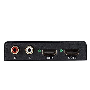 Audio Converter, DAC Chip Black Easy To Install Iron Box 4K HD Multimedia Interface Splitter for HDTV
