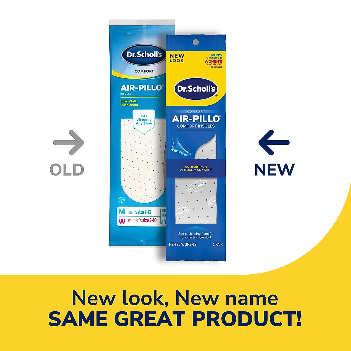 Dr. Scholl's AIR-PILLO Insoles // Ultra-Soft Cushioning and Lasting Comfort with Two Layers of Foam that Fit in Any Shoe - One pair